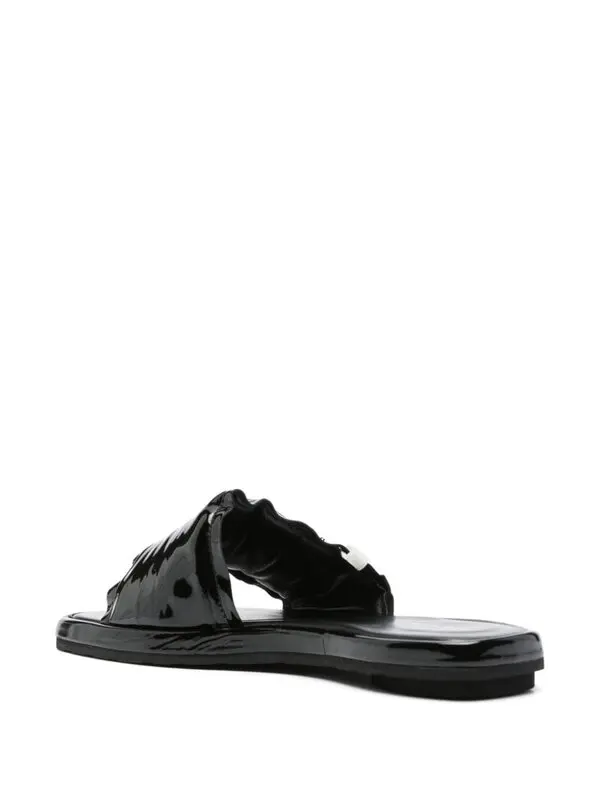 Premiata Patent Leather Slides - Black