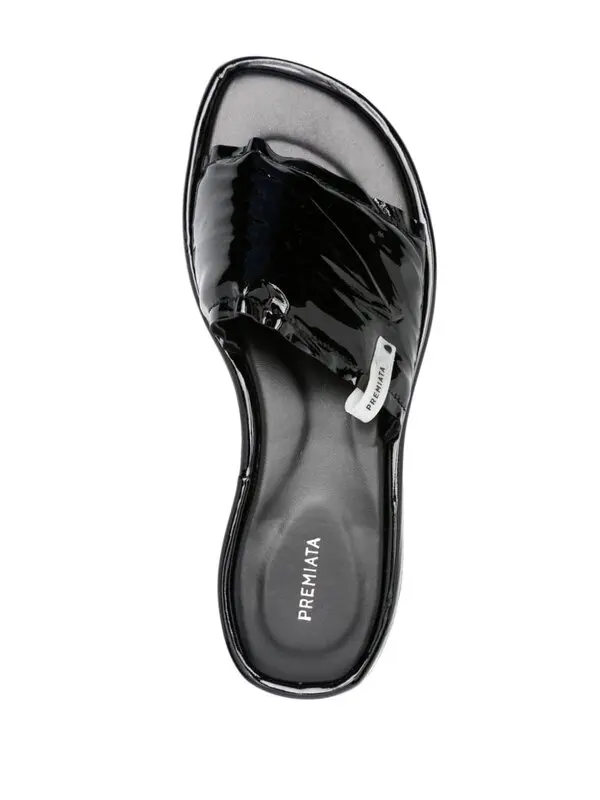 Premiata Patent Leather Slides - Black