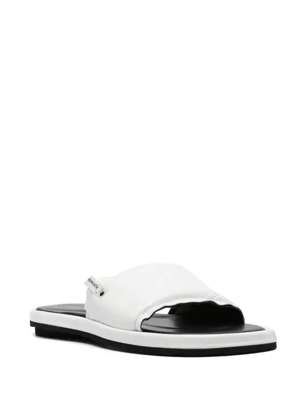 Premiata Patent Leather Slides - White