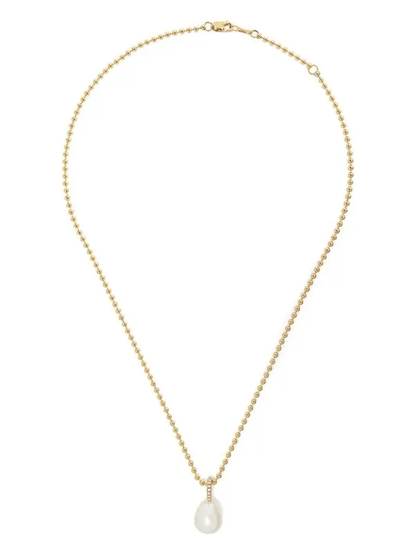 Mizuki 14kt Pearl And Diamond Necklace - Gold
