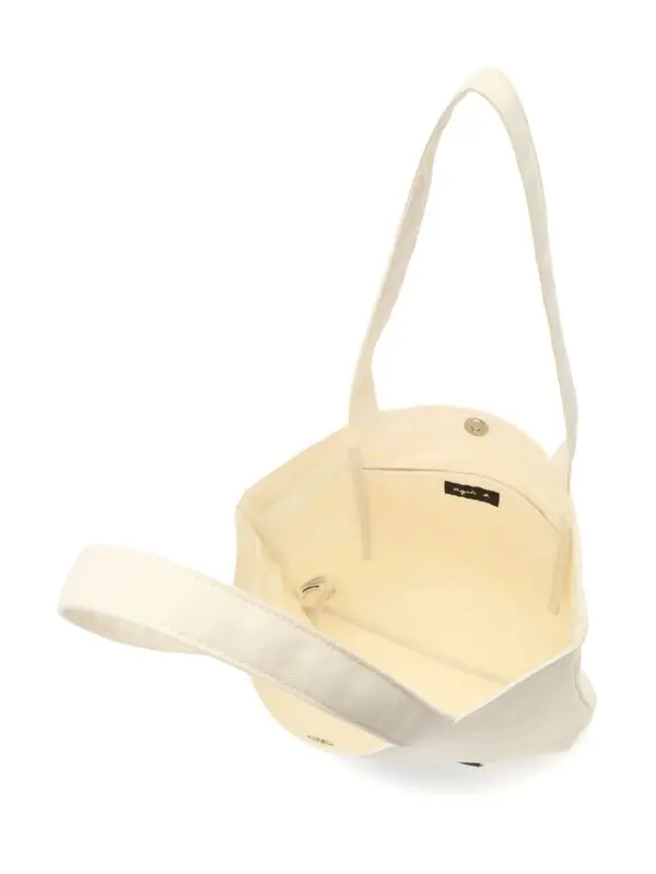 AGNES B. Logo-appliqué Canvas Tote Bag