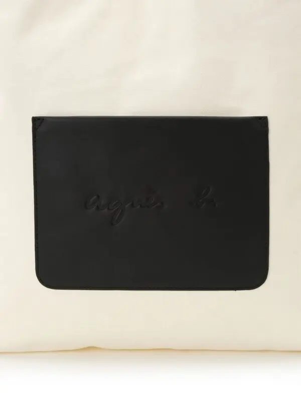 AGNES B. Logo-appliqué Canvas Tote Bag