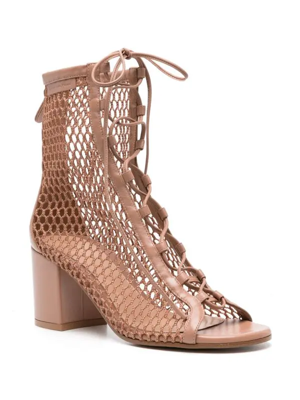 GIANVITO ROSSI Open-knit Lace-up Sandals