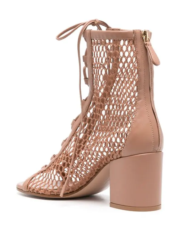 GIANVITO ROSSI Open-knit Lace-up Sandals