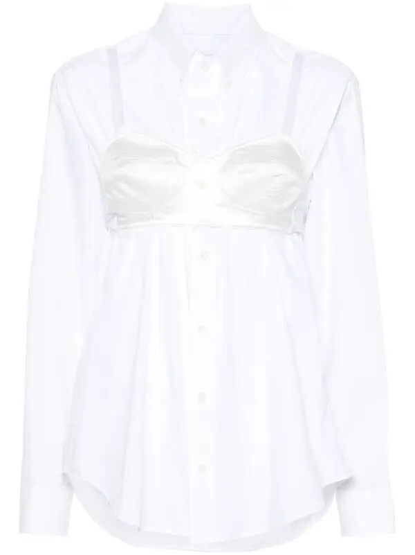 Vaquera Built-in Bra Cotton Shirt