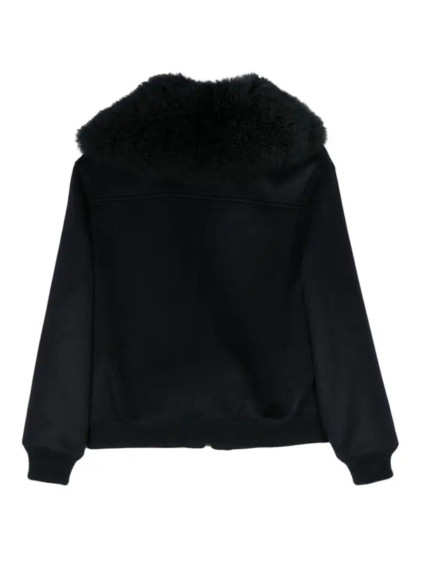 LISKA Cashmere Bomber Jacket - Blue