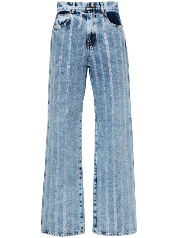 Giuseppe Di Morabito Crystal-embellished Straight Jeans