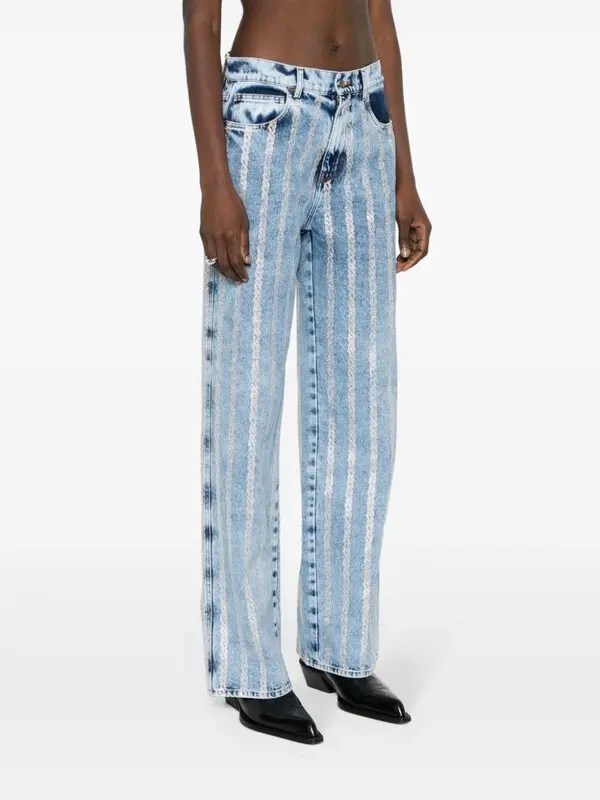 Giuseppe Di Morabito Crystal-embellished Straight Jeans