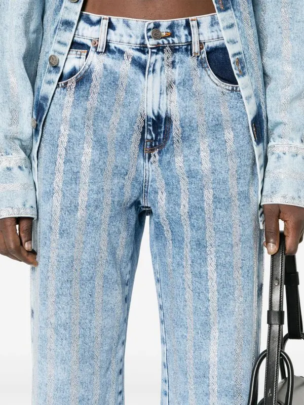 Giuseppe Di Morabito Crystal-embellished Straight Jeans