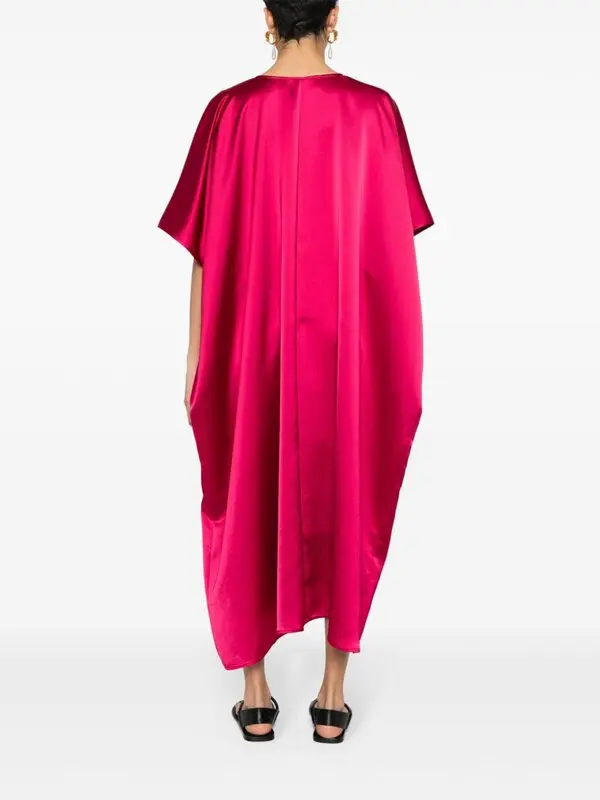 BLANCA VITA Satin Shift Midi Dress