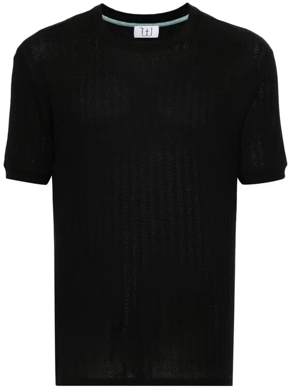 WINNIE N.Y.C Pointelle-knit Cotton T-shirt
