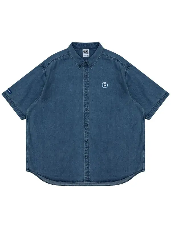 AAPE BY *A BATHING APE Logo-applique Denim Shirt