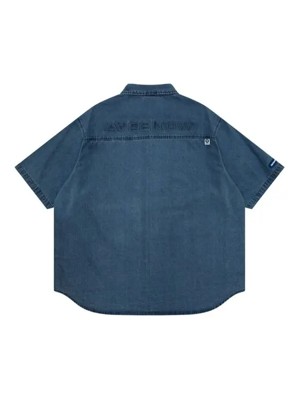 AAPE BY *A BATHING APE Logo-applique Denim Shirt