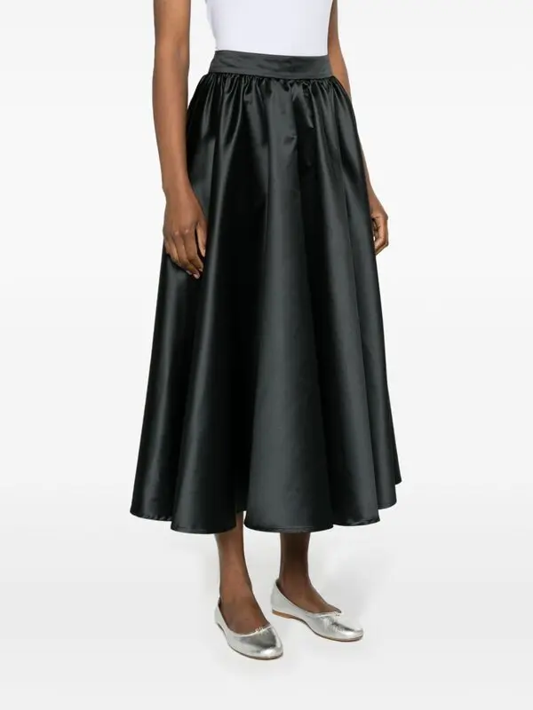 PATOU Volume Satin Midi Skirt