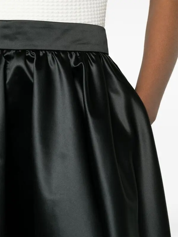 PATOU Volume Satin Midi Skirt