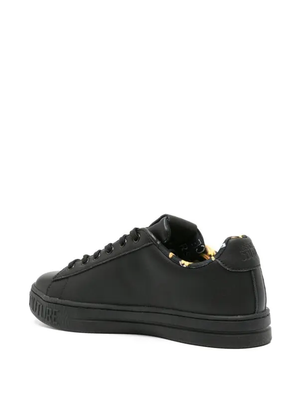 Versace Court 88 Leather Sneakers - Black