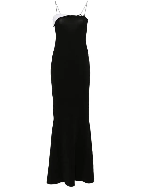 Jacquemus Aro Draped Maxi Dress - Black