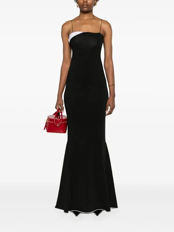 Jacquemus Aro Draped Maxi Dress - Black