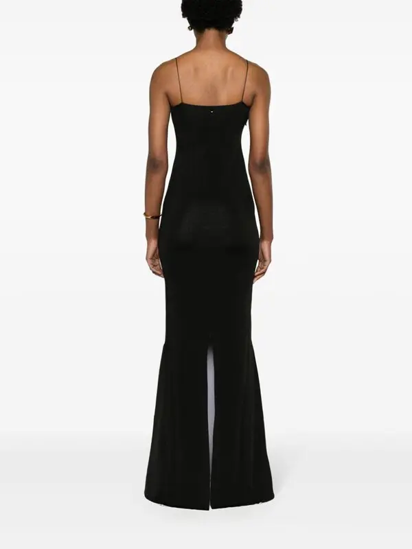 Jacquemus Aro Draped Maxi Dress - Black