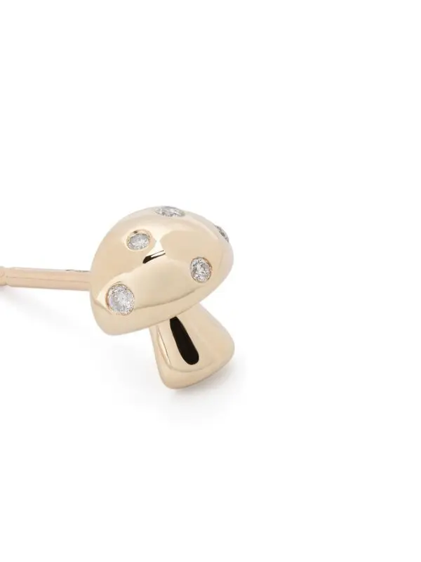Adina Reyter 14kt Yellow Mushroom Diamond Stud Earrings