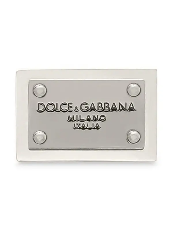 Dolce & Gabbana Logo-engraved Pin - Silver