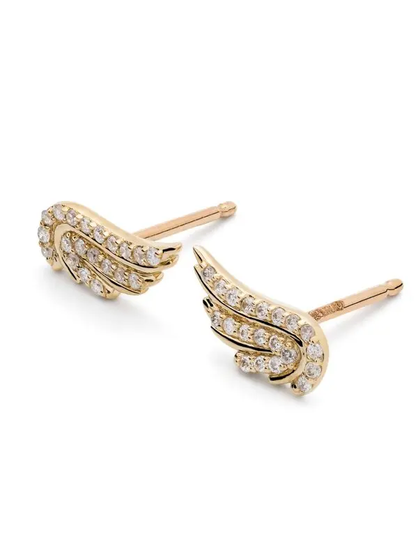 Adina Reyter 14kt Yellow Diamond Wing Stud Earrings