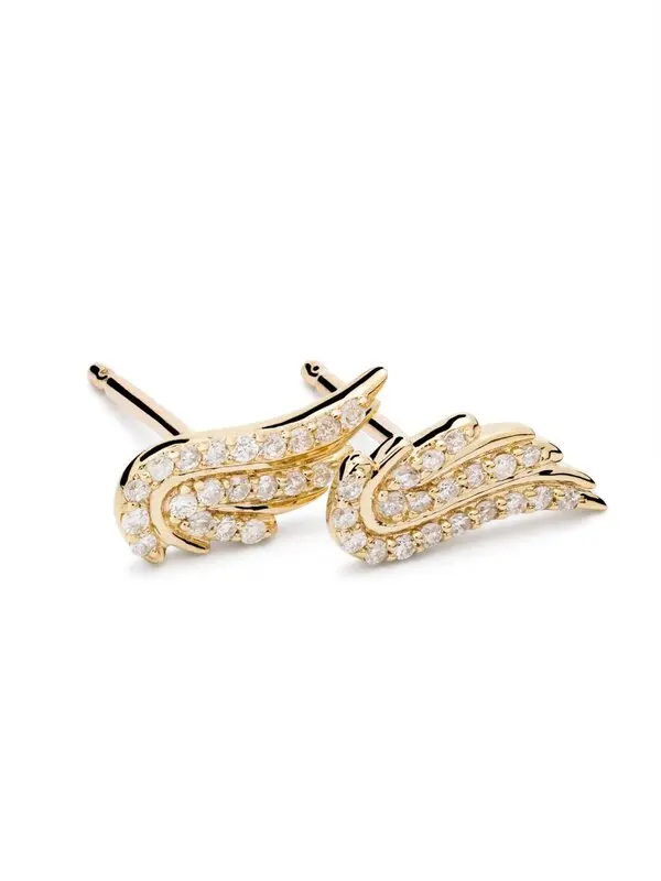 Adina Reyter 14kt Yellow Diamond Wing Stud Earrings