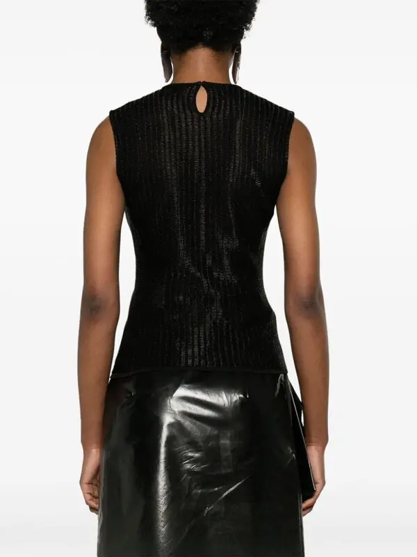 Alexander McQueen Metallic-threading Knitted Tank Top