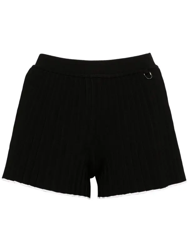 Jacquemus Le Short Plissé Knitted Shorts - Black