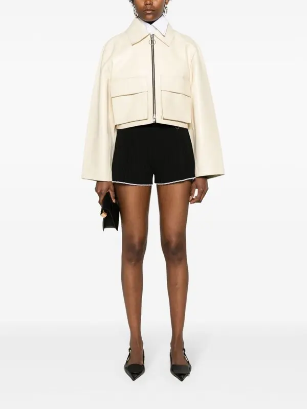 Jacquemus Le Short Plissé Knitted Shorts - Black