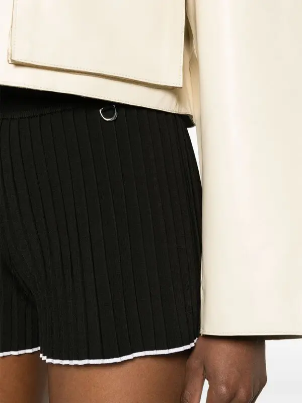 Jacquemus Le Short Plissé Knitted Shorts - Black