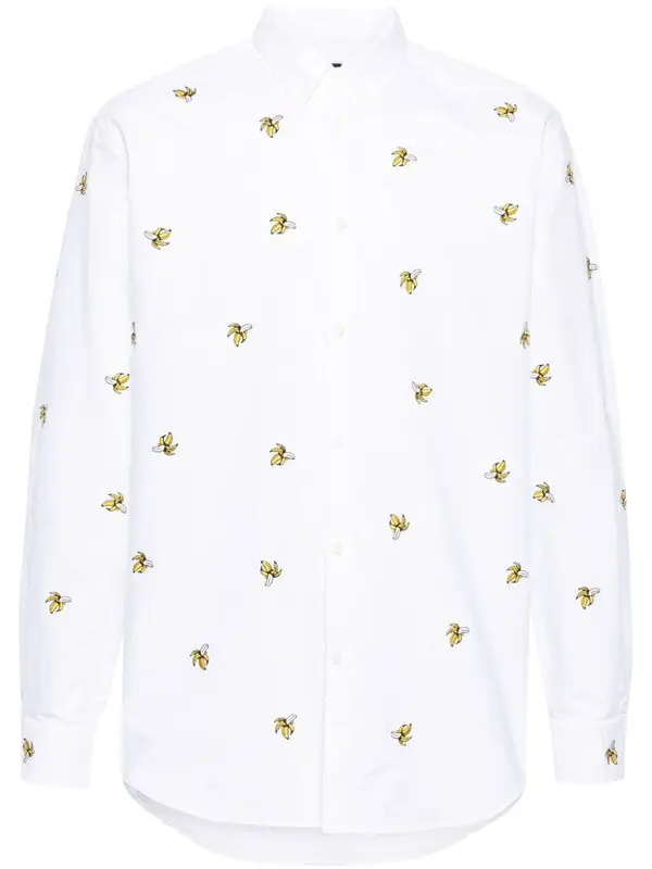 Dsquared2 Fruit-embroidered Cotton Shirt - White