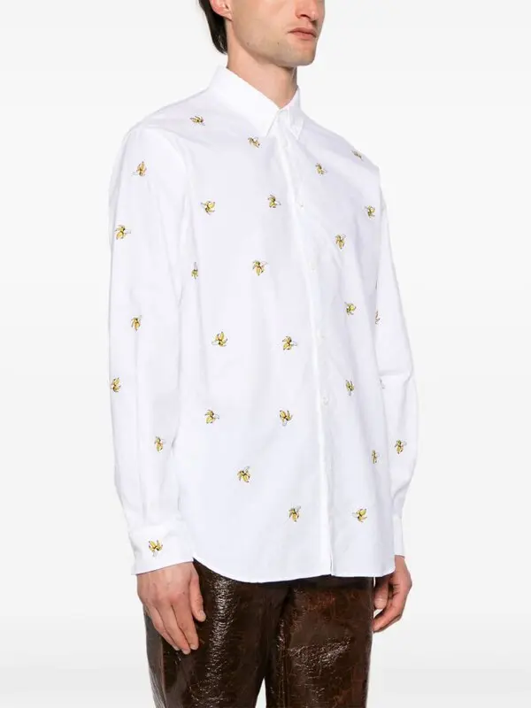 Dsquared2 Fruit-embroidered Cotton Shirt