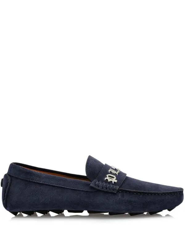 Philipp Plein Gothic Plein Suede Moccasins