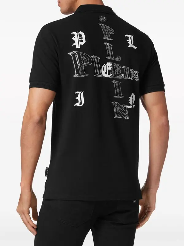 Philipp Plein Crystal-embellished Cotton Polo Shirt