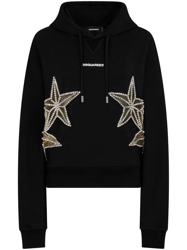 Dsquared2 Star-embellished Cotton Hoodie