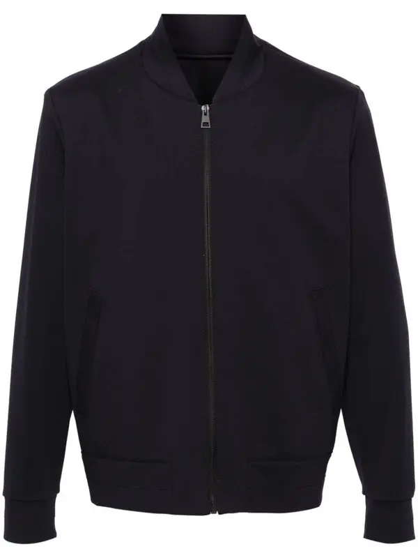 Harris Wharf London Stretch-jersey Bomber Jacket