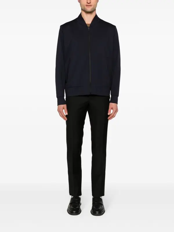 Harris Wharf London Stretch-jersey Bomber Jacket