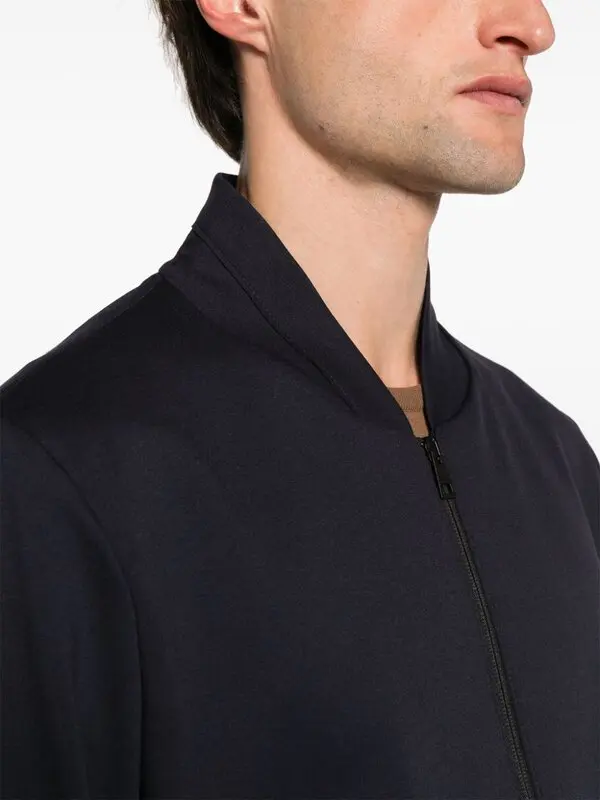 Harris Wharf London Stretch-jersey Bomber Jacket