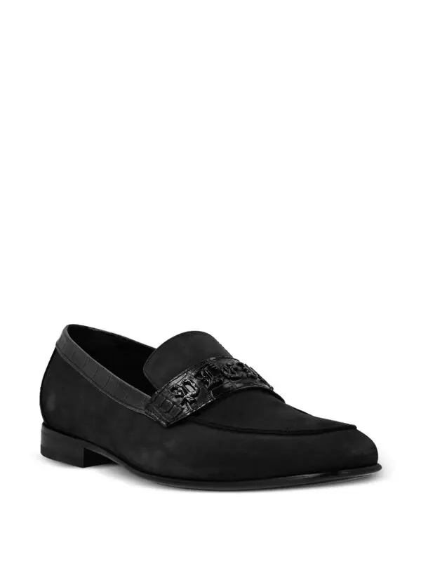 Philipp Plein Crocodile-effect Leather Loafers