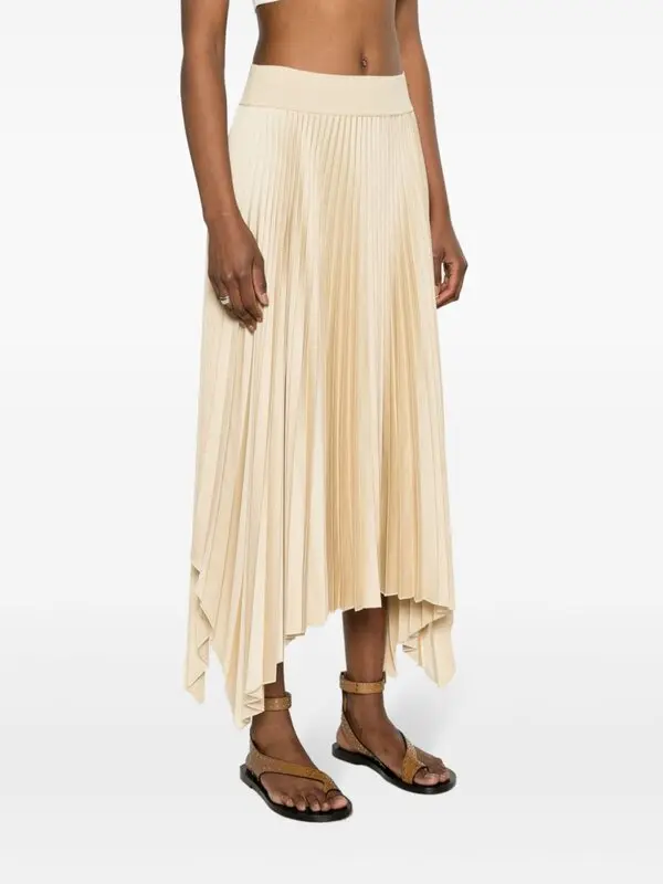 JOSEPH Ade Pleated Midi Skirt - Neutrals