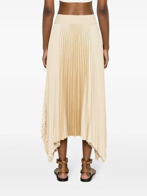 JOSEPH Ade Pleated Midi Skirt - Neutrals