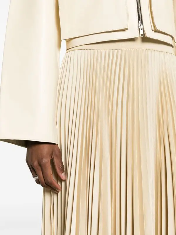 JOSEPH Ade Pleated Midi Skirt - Neutrals