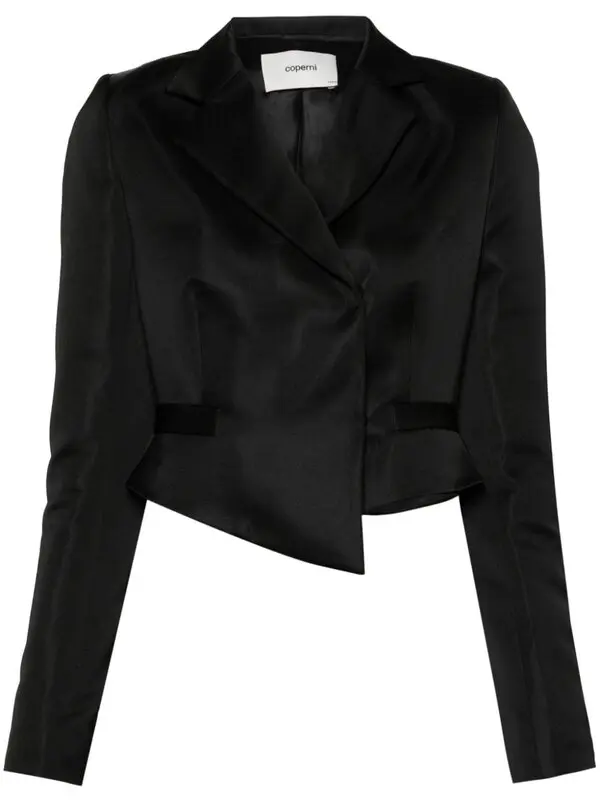 Coperni Cropped Double-breasted Blazer - Black