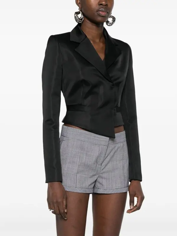 Coperni Cropped Double-breasted Blazer - Black