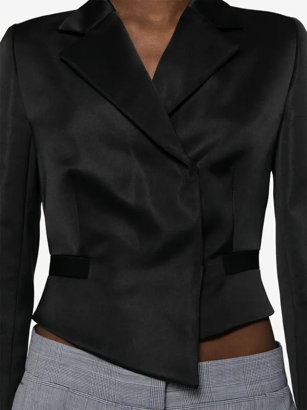 Coperni Cropped Double-breasted Blazer - Black