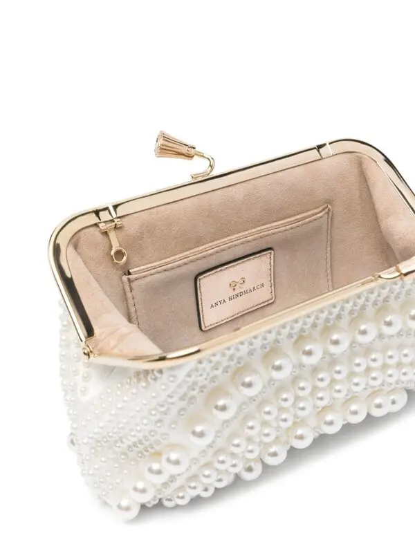 ANYA HINDMARCH Maud Pearl-embellished Clutch