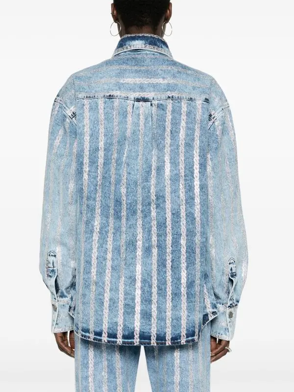 Giuseppe Di Morabito Crystal-embellished Denim Shirt
