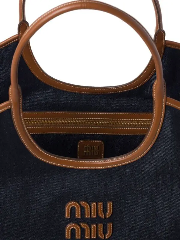 Miu Miu Ivy Denim Tote Bag