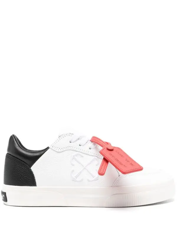 Off-White Low Vulcanized Leather Sneakers - White